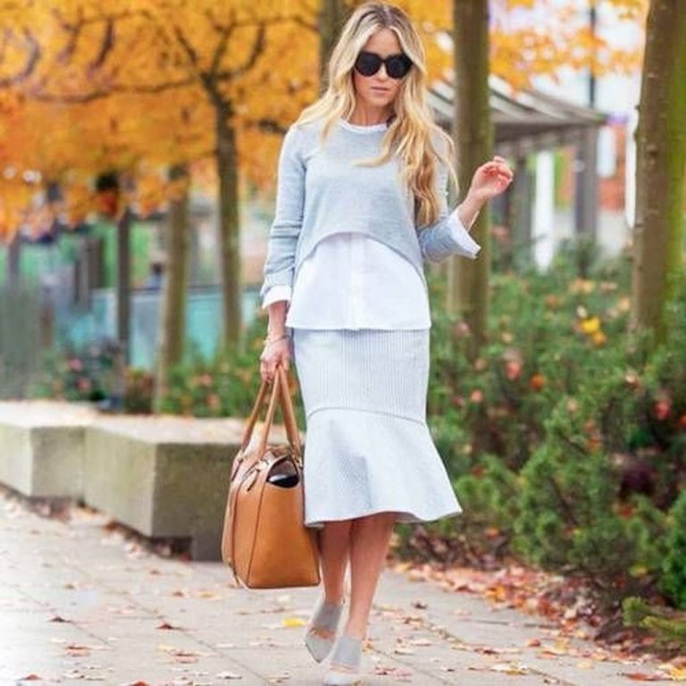 36 Fancy Winter Outfits Ideas Jean Skirts – ADDICFASHION