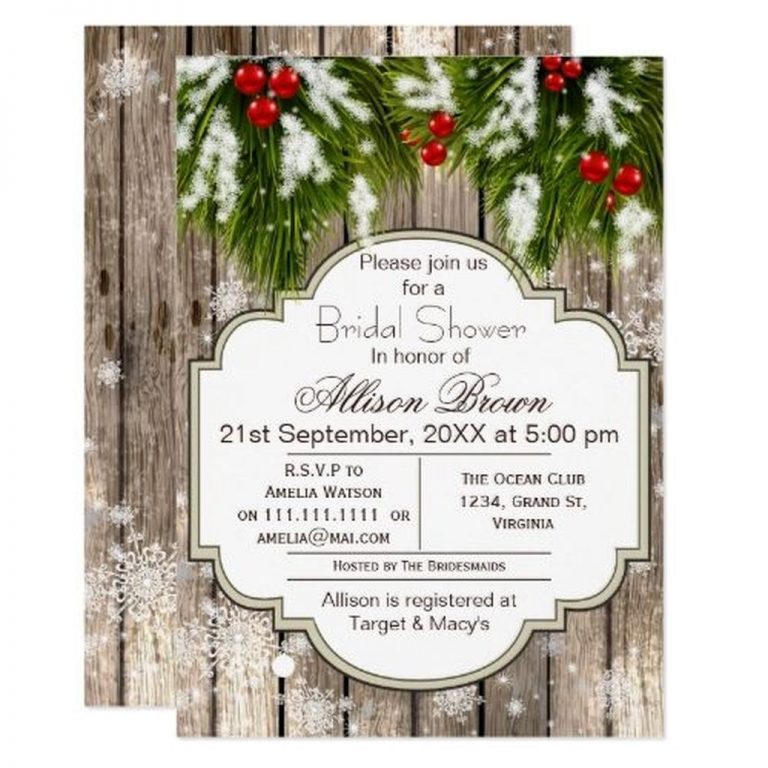 36 Romantic Rustic Winter Wedding Invitations Ideas