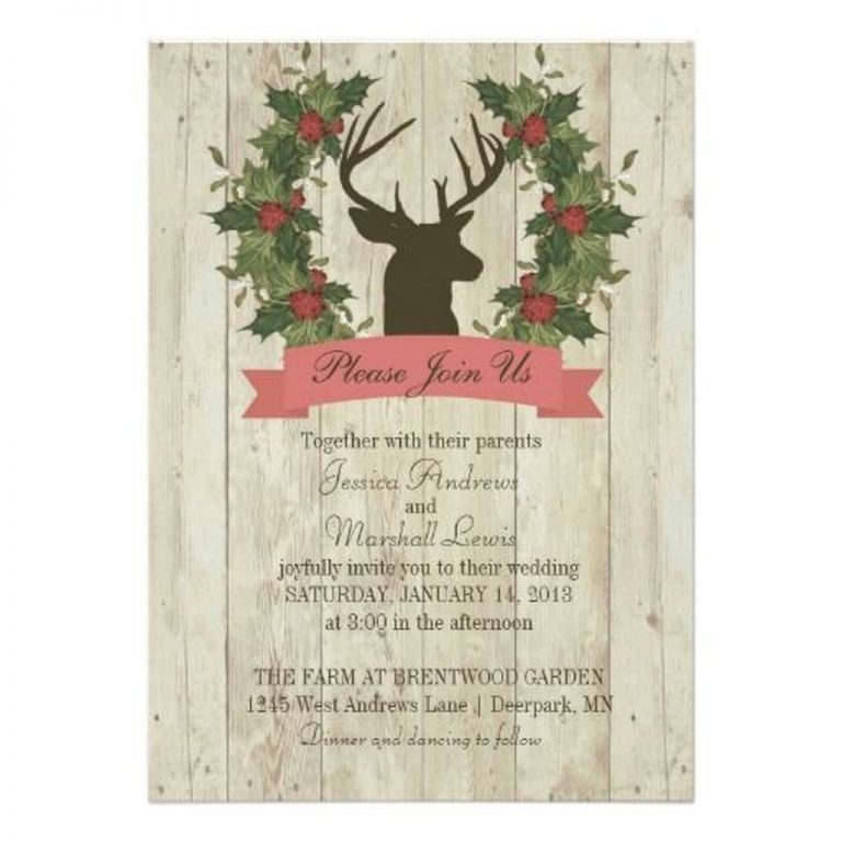 36 Romantic Rustic Winter Wedding Invitations Ideas