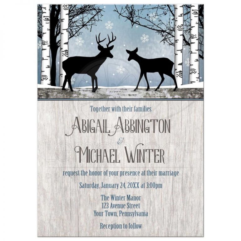 36 Romantic Rustic Winter Wedding Invitations Ideas