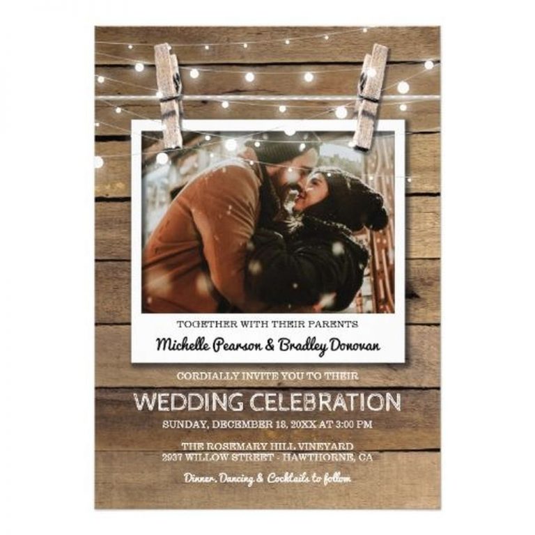 36 Romantic Rustic Winter Wedding Invitations Ideas