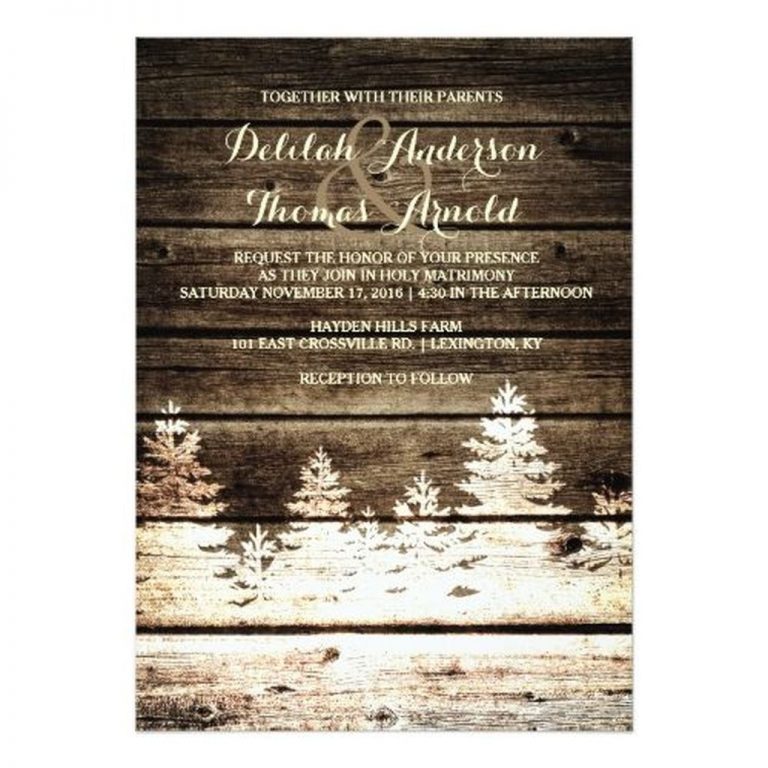 36 Romantic Rustic Winter Wedding Invitations Ideas