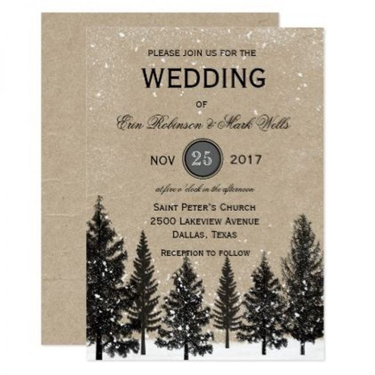 36 Romantic Rustic Winter Wedding Invitations Ideas